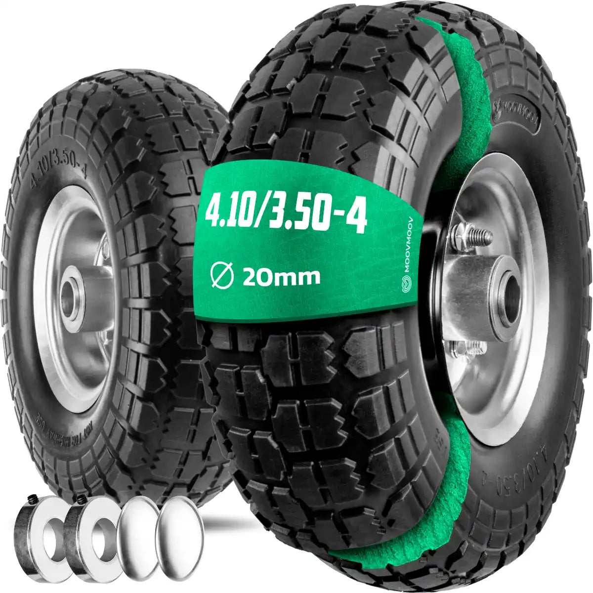 Pannensicheres Rad 410350 4 Stahlfelge Mit 20mm Bohrung 2er Set